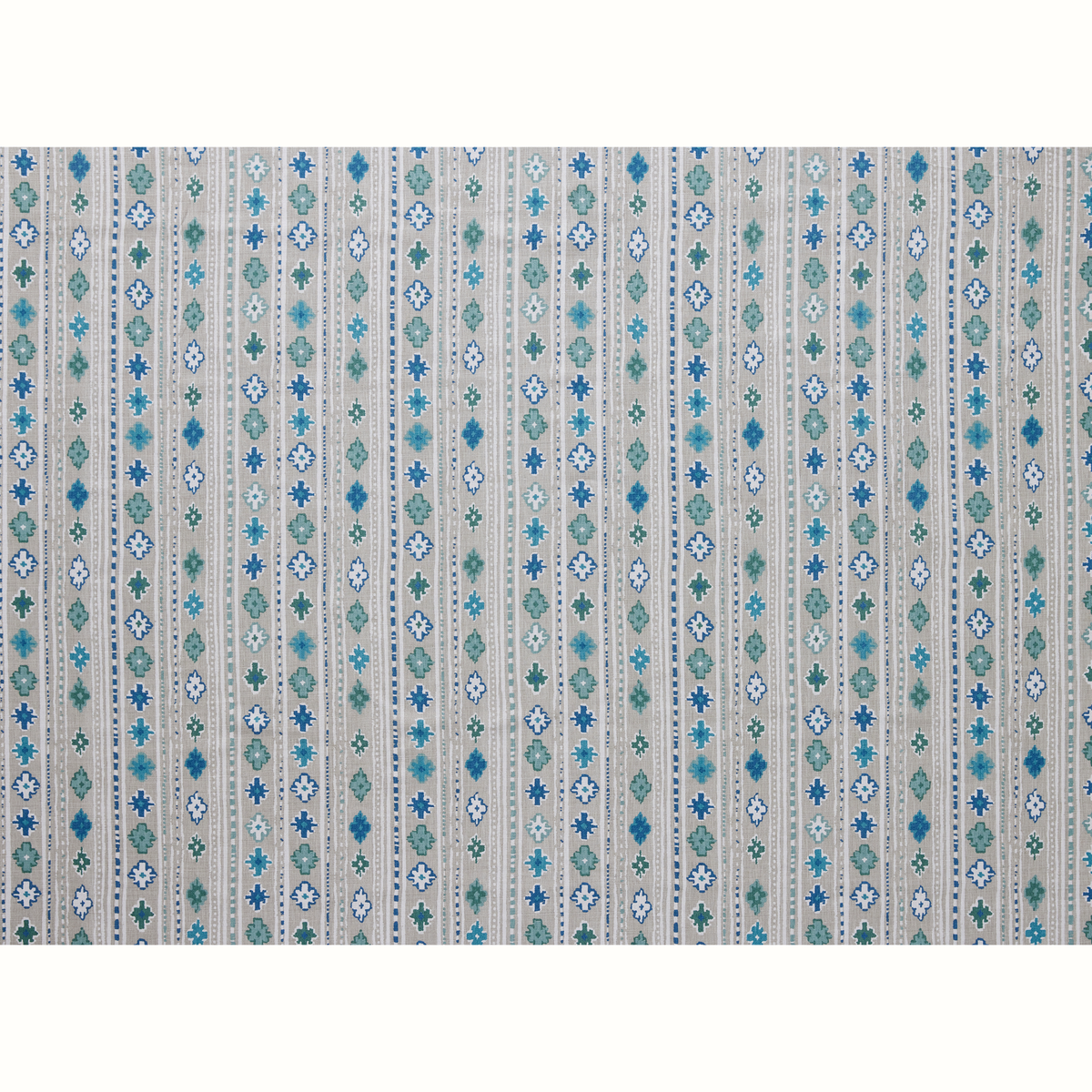 Gita - Mist/Indigo on Natural – Peter Dunham Textiles